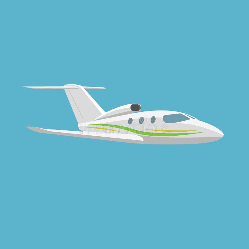 Private Jet Vector. Business Corporate Jet Illustration. Stock Vector ...