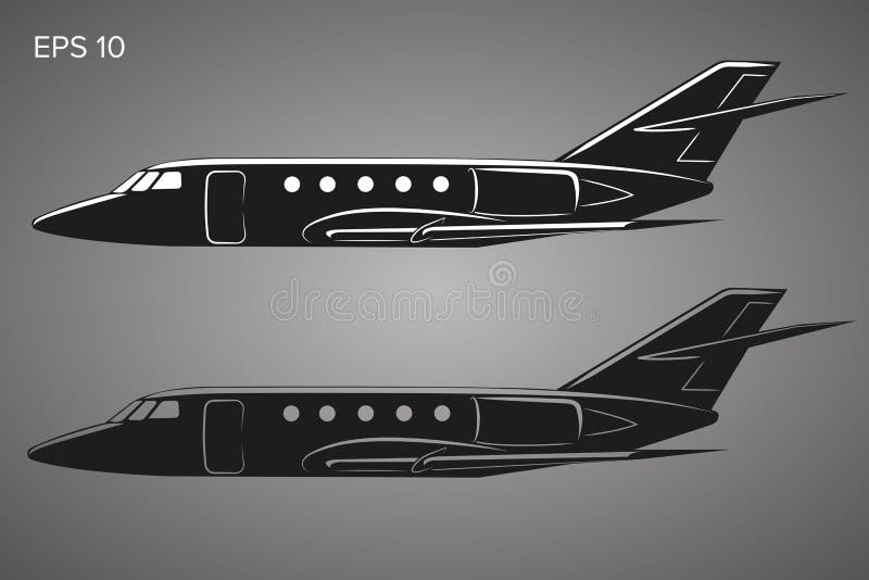 Private Jet Vector Icon. Business Jet Illustration Flat Design. Stock ...