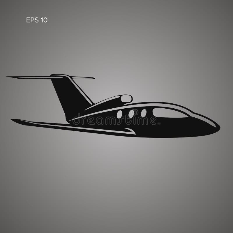 Private Jet Vector Icon. Business Jet Illustration Stock Vector ...