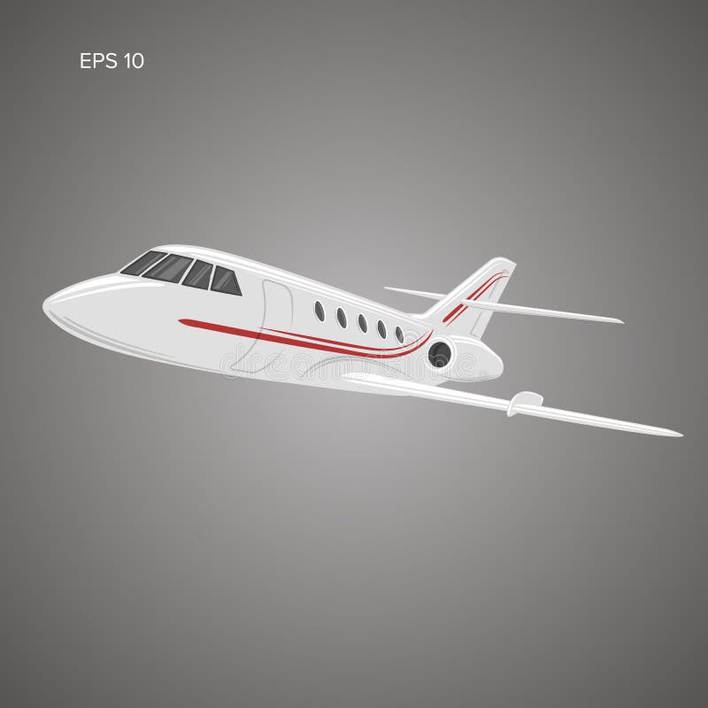 Business Jet Airplane Illustration Stock Vector - Illustration of ...
