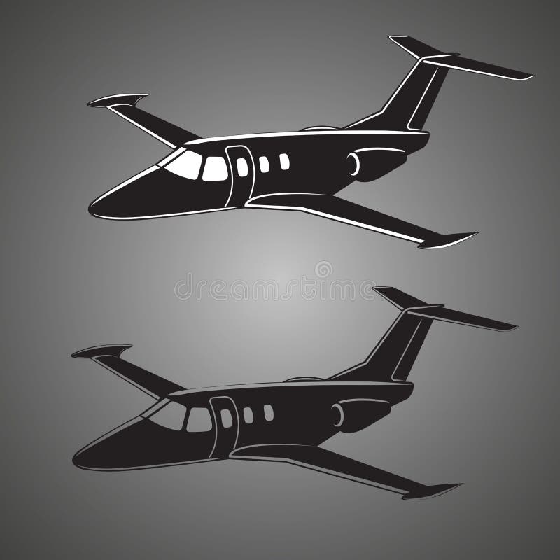 Private Jet Vector Icon. Business Jet Illustration Stock Vector ...