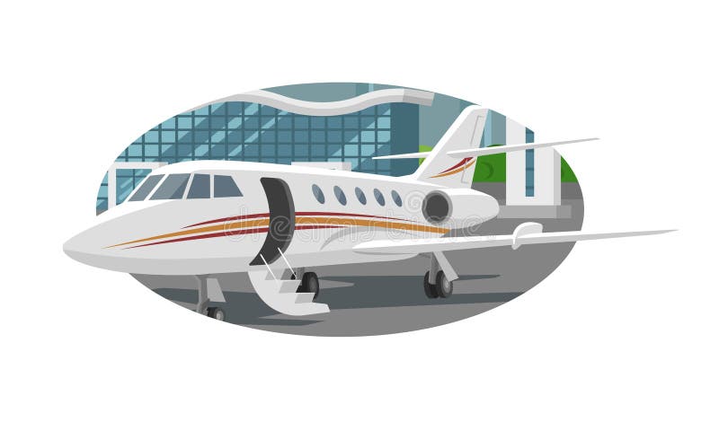 Private Jet Vector Icon. Business Jet Illustration Stock Vector ...