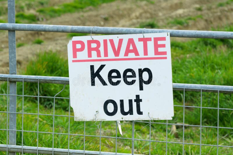 Farmers Private Keep Out Sign Stock Image - Image of gates, trail ...