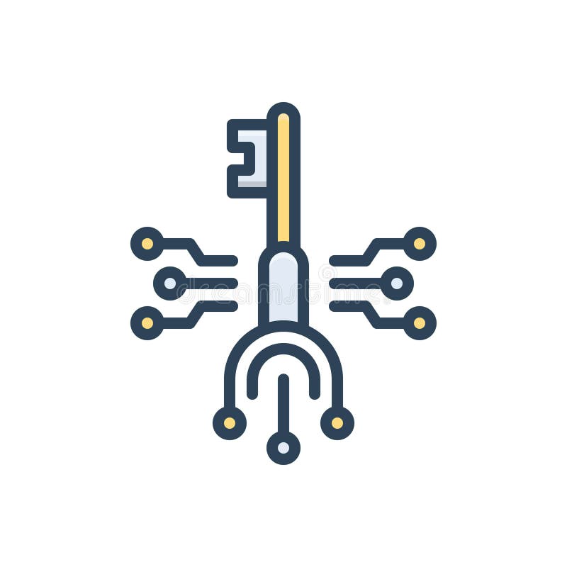 Color Illustration Icon for Private Key, Private and Access Stock ...