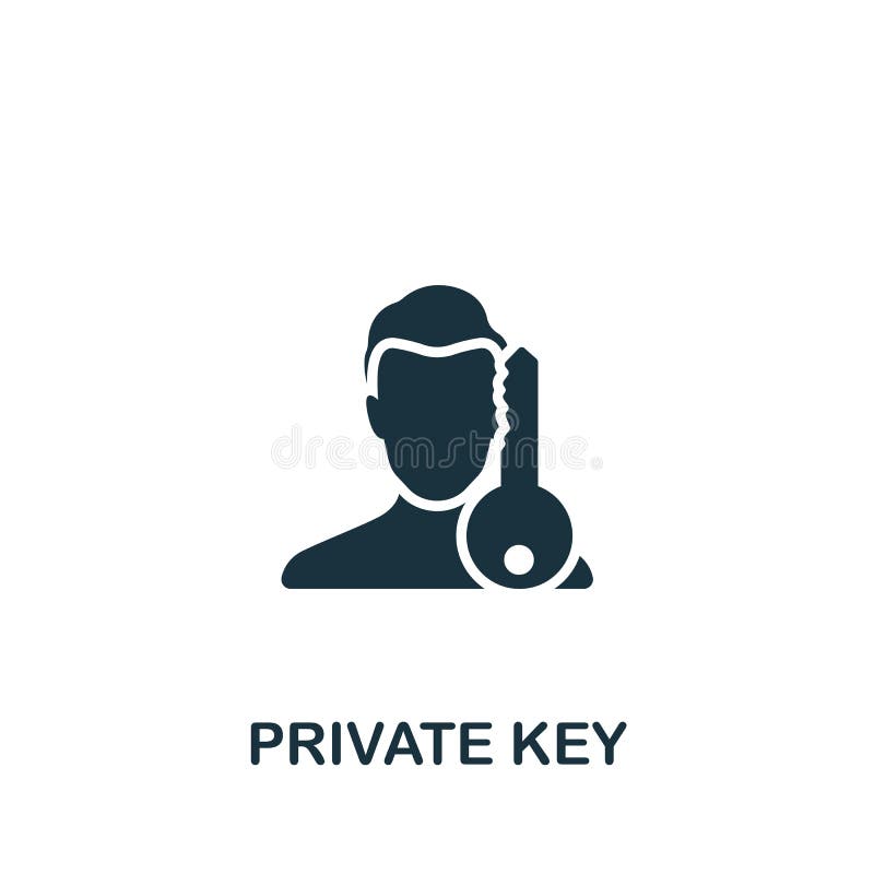 Private Key Icon. Monochrome Simple Cryptocurrency Icon for Templates ...