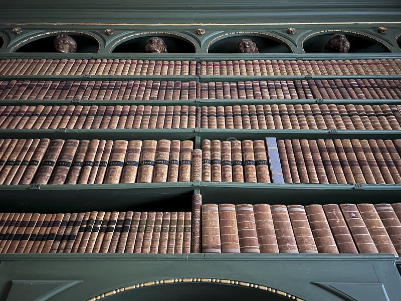 Bookshelves in a Private Library Stock Photo - Image of classic ...