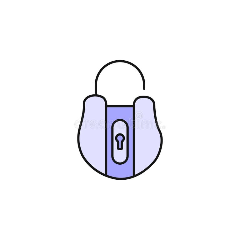 Private Lock Secure Icon Vector Stock Vector - Illustration of lock ...