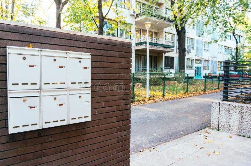 Private mailboxes stock photo. Image of neighborhood - 52190266