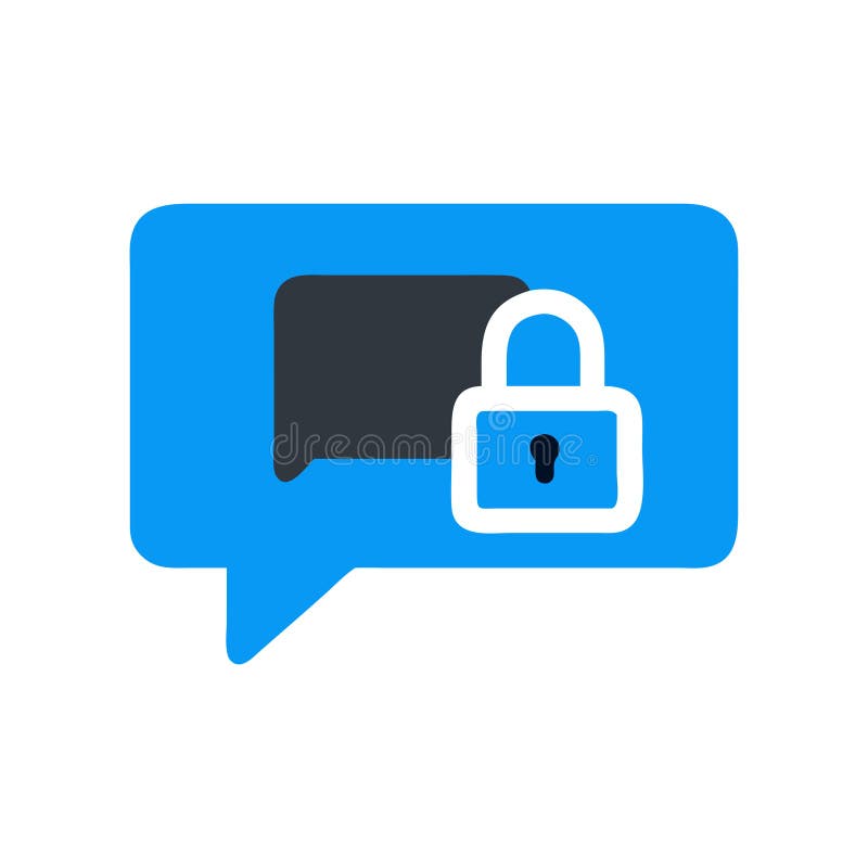 Private Message Icon for Chats Stock Vector - Illustration of icon ...