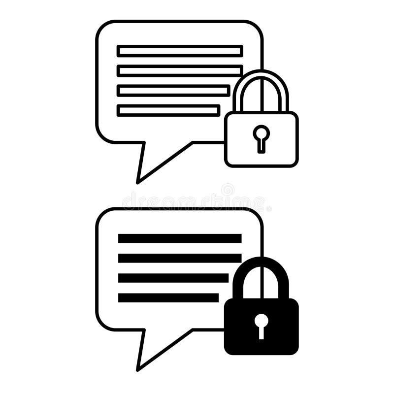 Private Message Icons. stock vector. Illustration of private - 400015922