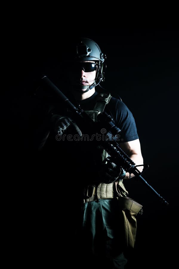 Private Military Contractor during the Special Operation Stock Photo ...