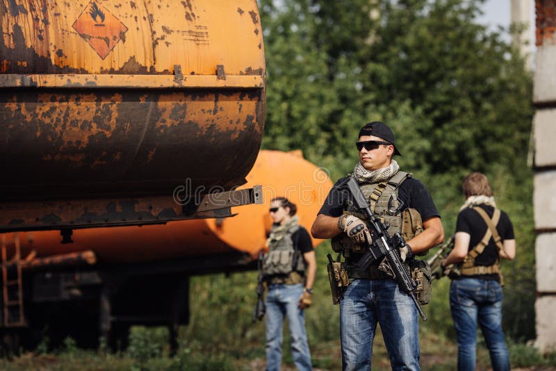 Private Military Contractor during the Special Operation Stock Photo ...