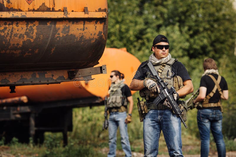 Private Military Contractor during the Special Operation Stock Photo ...