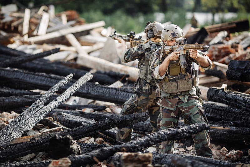 Private Military Contractor during the Special Operation Stock Image ...