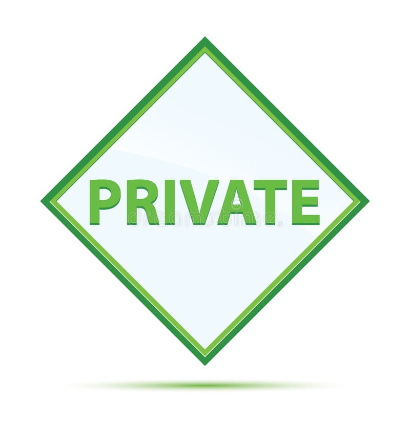 Private Modern Abstract Green Diamond Button Stock Illustration ...