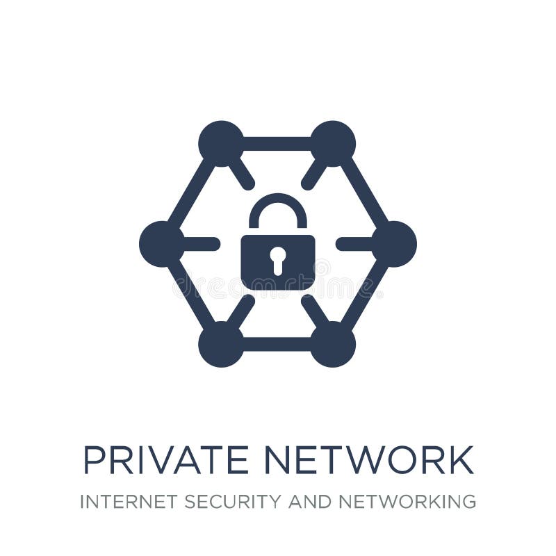 Private Network Icon. Trendy Flat Vector Private Network Icon on Stock ...