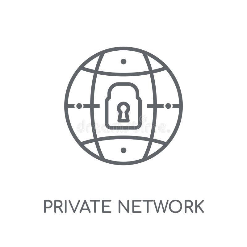 Private Network Linear Icon. Modern Outline Private Network Logo Stock ...