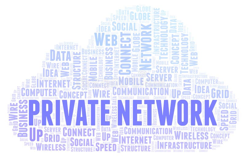 Private Network Word Cloud. Stock Illustration - Illustration of ...