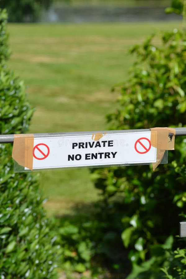 Private No Entry Sign stock photo. Image of wooden, rugged - 59716118