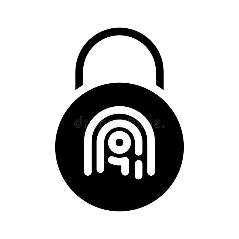 Private Padlock Glyph Icon Vector Illustration Stock Illustration ...