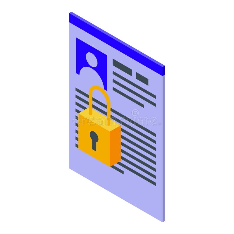 Secret Personal Data Folder Icon, Outline Style Stock Vector ...