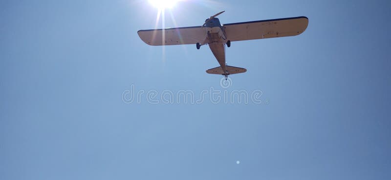 Private Plane Flying Overhead Stock Photo - Image of overhead, concept ...