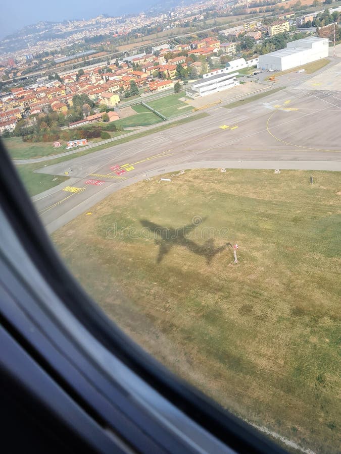 Private Plane in Rest Areadetaching the Shadow from the Ground of an ...