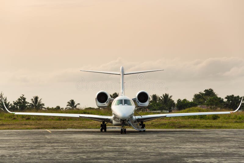 Private Plane in the Tropics Stock Image - Image of runway, travel ...