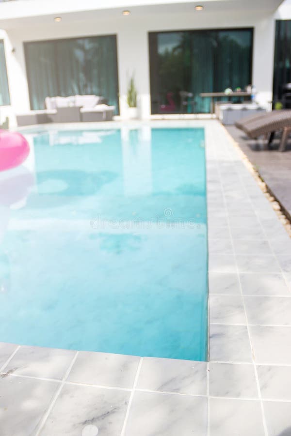 Private Pool with Modern Villa and Relaxing Atmosphere Stock Photo ...