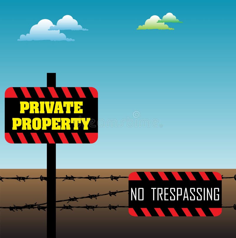 Private property stock vector. Illustration of police - 34323902