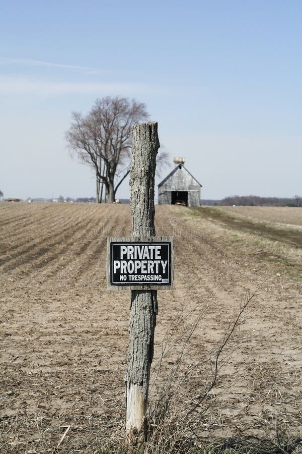 Private Property stock image. Image of field, sign, danger - 18508359