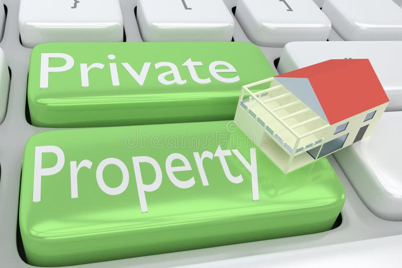 Private Property concept stock illustration. Illustration of protect ...