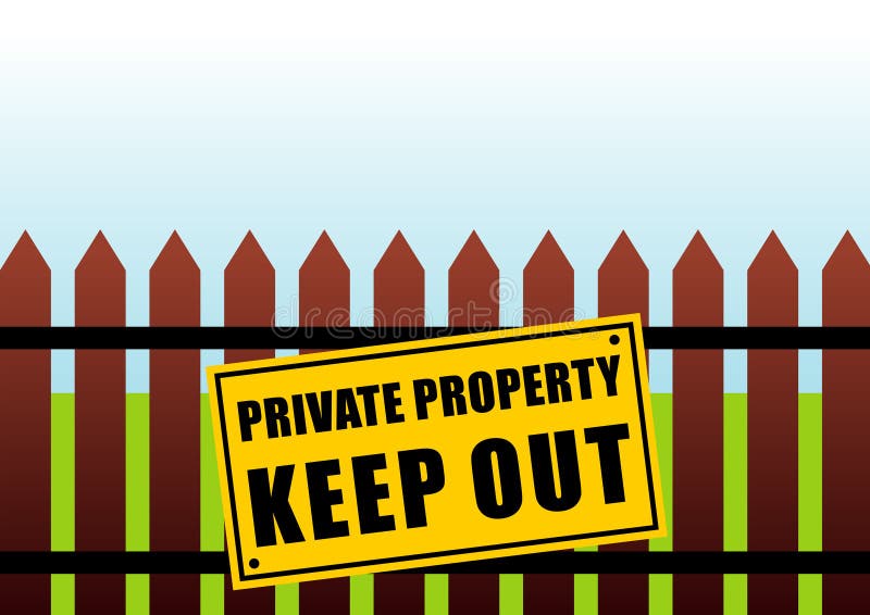 Private property sign stock vector. Illustration of business - 4894772