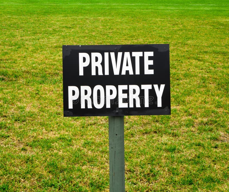Private Property entrance stock photo. Image of real, trespassing - 6534424