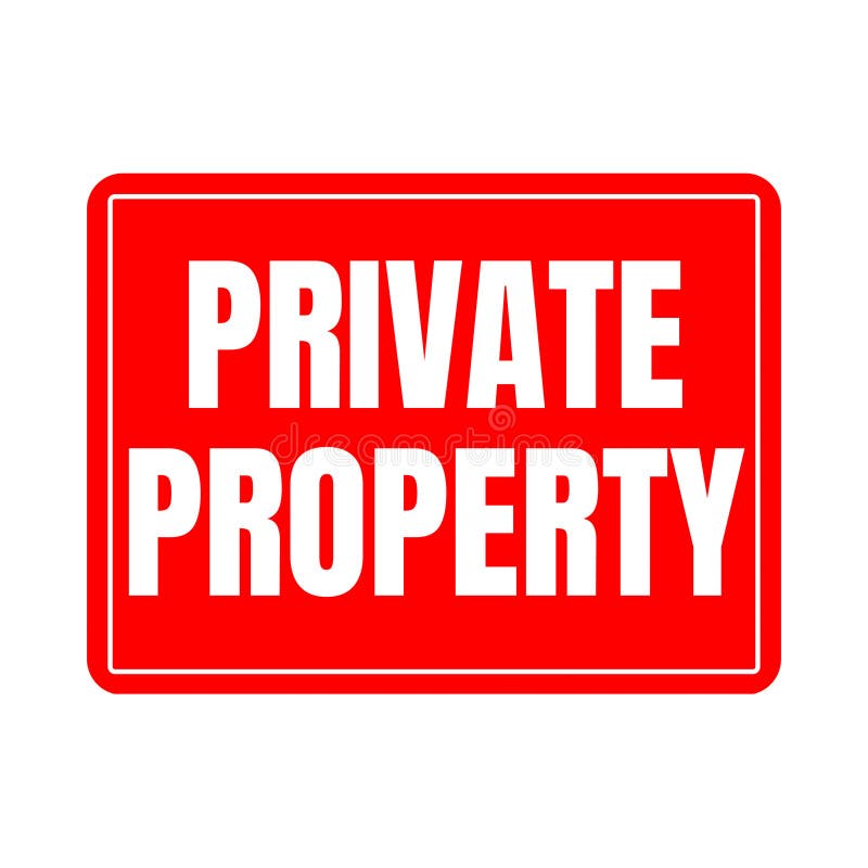 Private Property Symbol Icon Stock Illustration - Illustration of ...