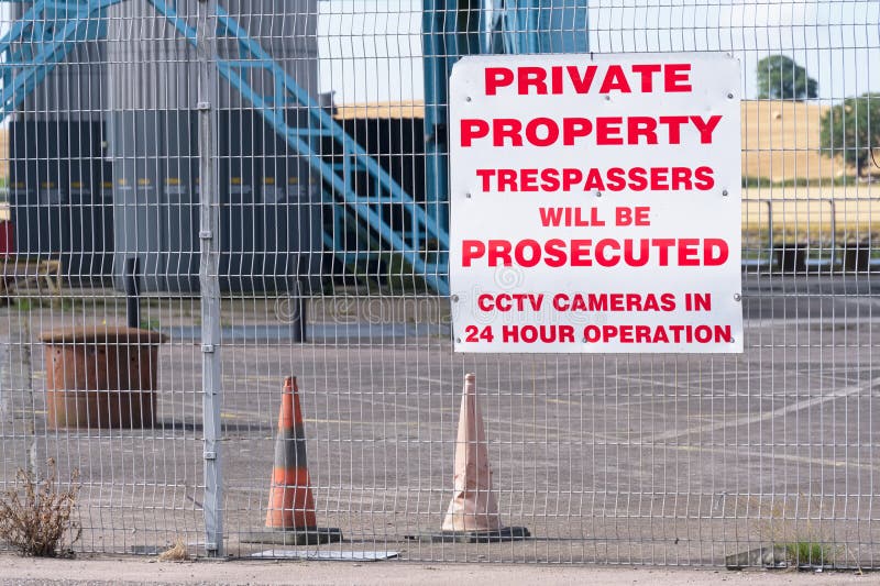 Trespassers Will Be Prosecuted Stock Photo - Image of shapes, strong ...