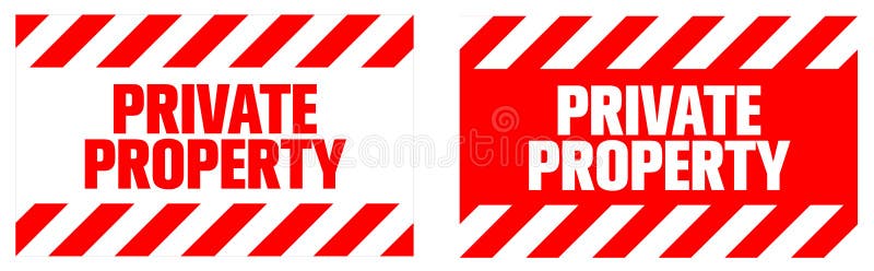 Private Property Warning Sign. Stock Vector - Illustration of ...