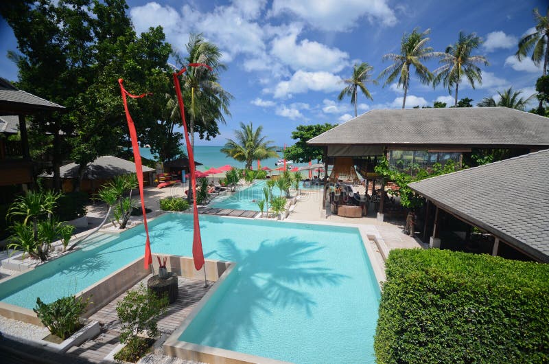 Private resort beach editorial stock photo. Image of thai - 37175873