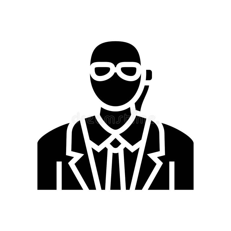 Private Security Glyph Icon Vector Illustration Stock Vector ...