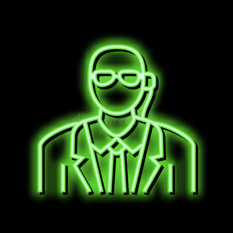 Private Security Neon Glow Icon Illustration Stock Vector ...