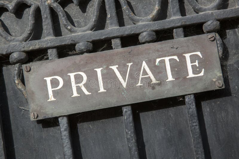 Private Sign stock image. Image of door, supervision - 29103705