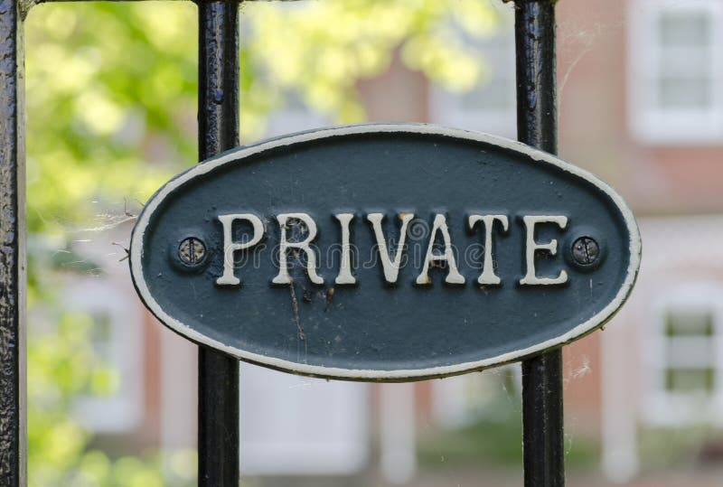 Private sign stock image. Image of property, display - 54351931