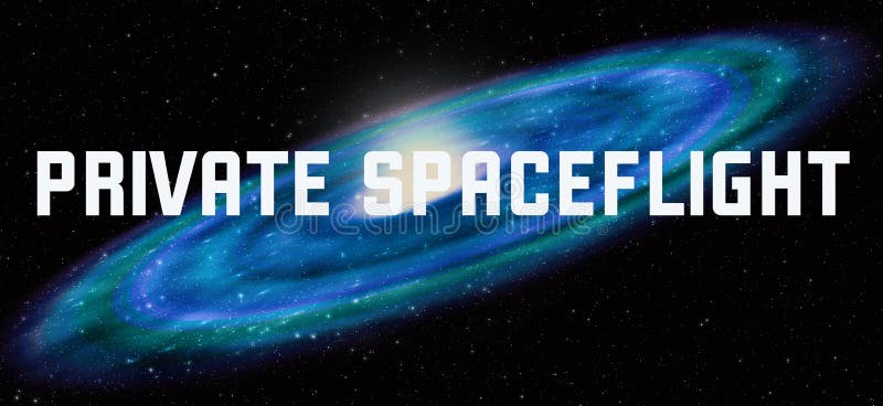 Private Spaceflight Theme with Galaxy Background Stock Photo - Image of ...