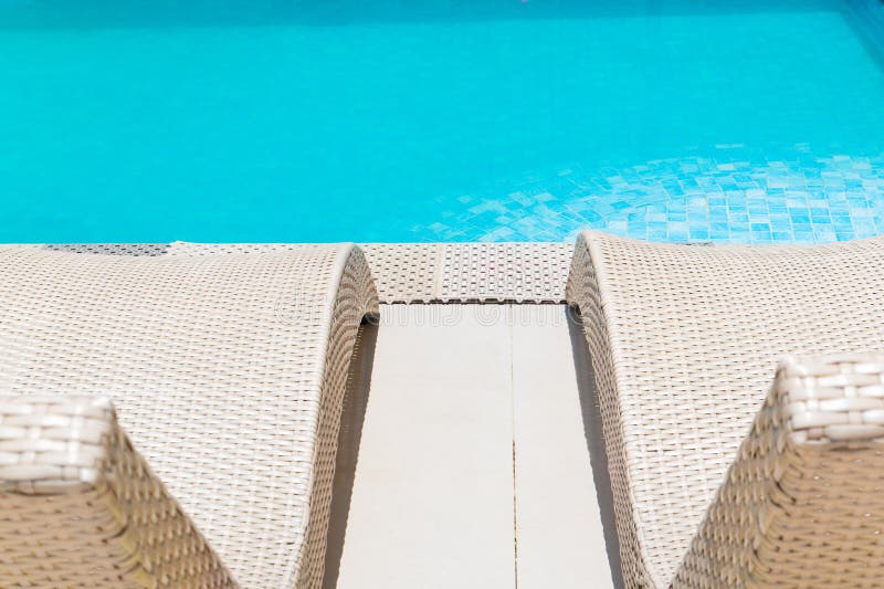 Private Swimming Pool at Horizontal Composition Stock Image - Image of ...