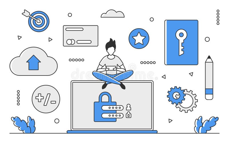 Private system access stock vector. Illustration of privacy - 269162750