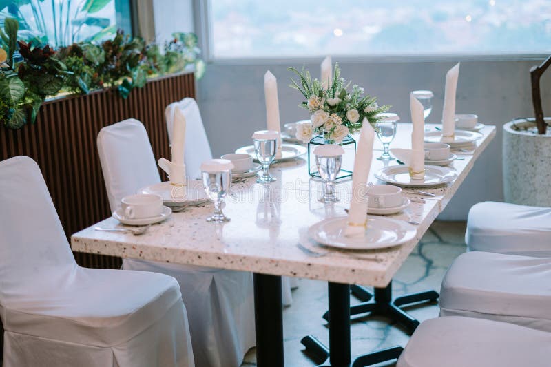 A Private Table and Chairs Set Up for Special Guests, Stock Image ...