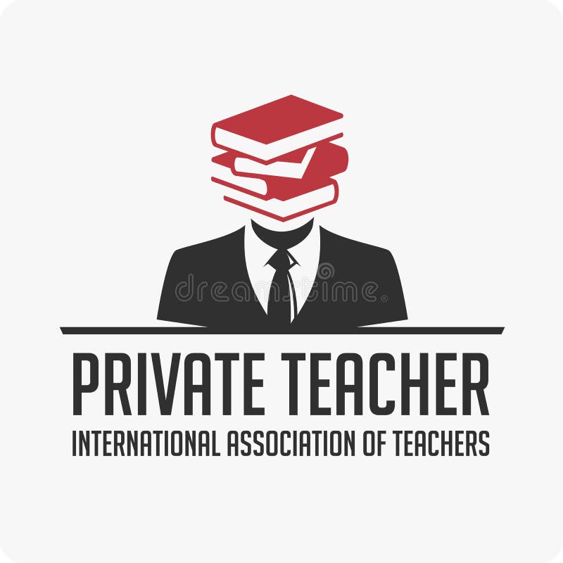 Teacher Logo on a White Background. Vector Illustration Stock ...