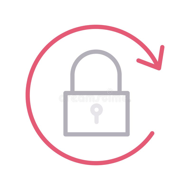 Private Thin Line Color Vector Icon Stock Vector - Illustration of icon ...