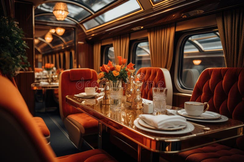 A Train Car with Two Seats and a Window that Looks Out Over a Field ...