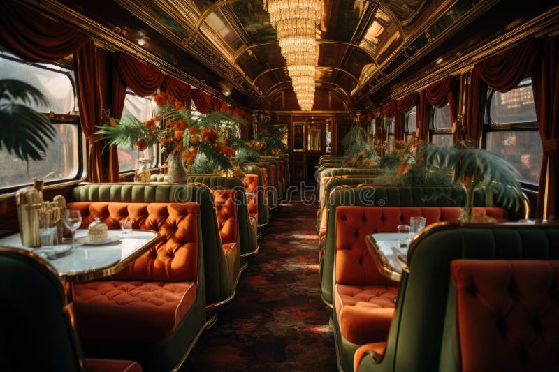 A Train Car with Two Seats and a Window that Looks Out Over a Field ...